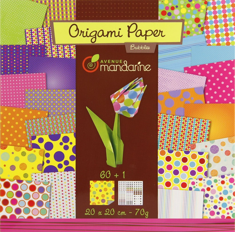 Origami papír - 60 lapos hajtogató készlet 20x20 cm - CSUPA